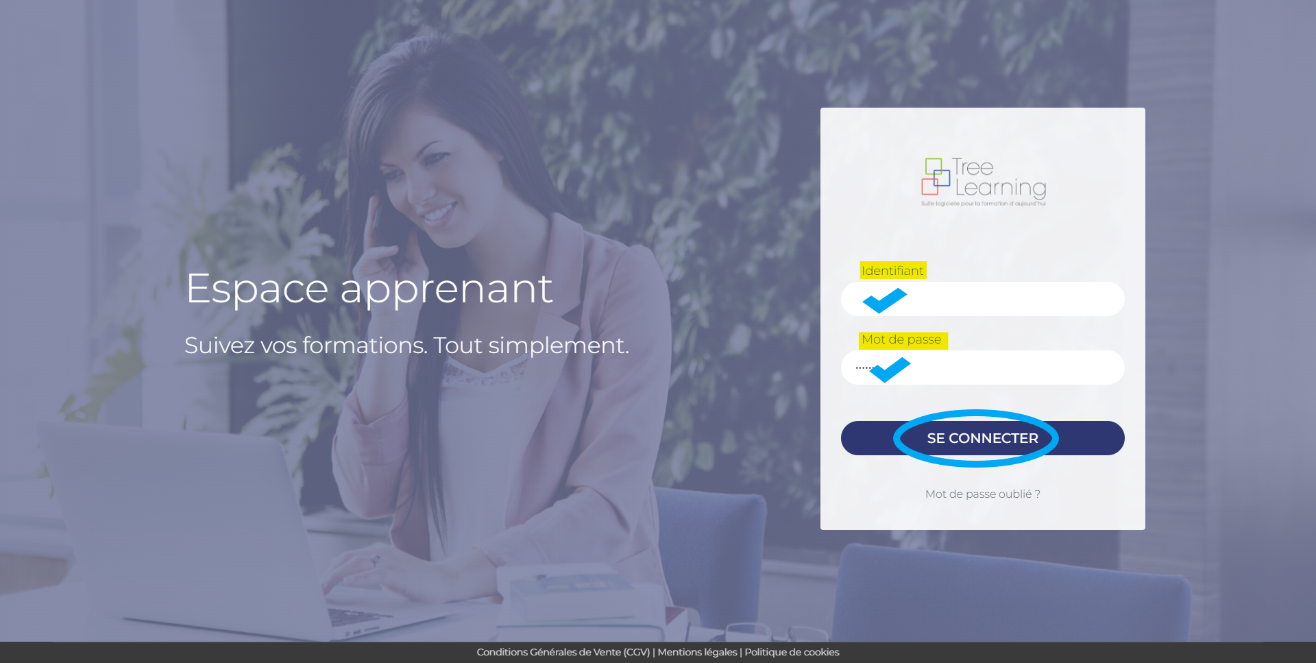 Présentation de l'espace apprenant - Support Agora Learning